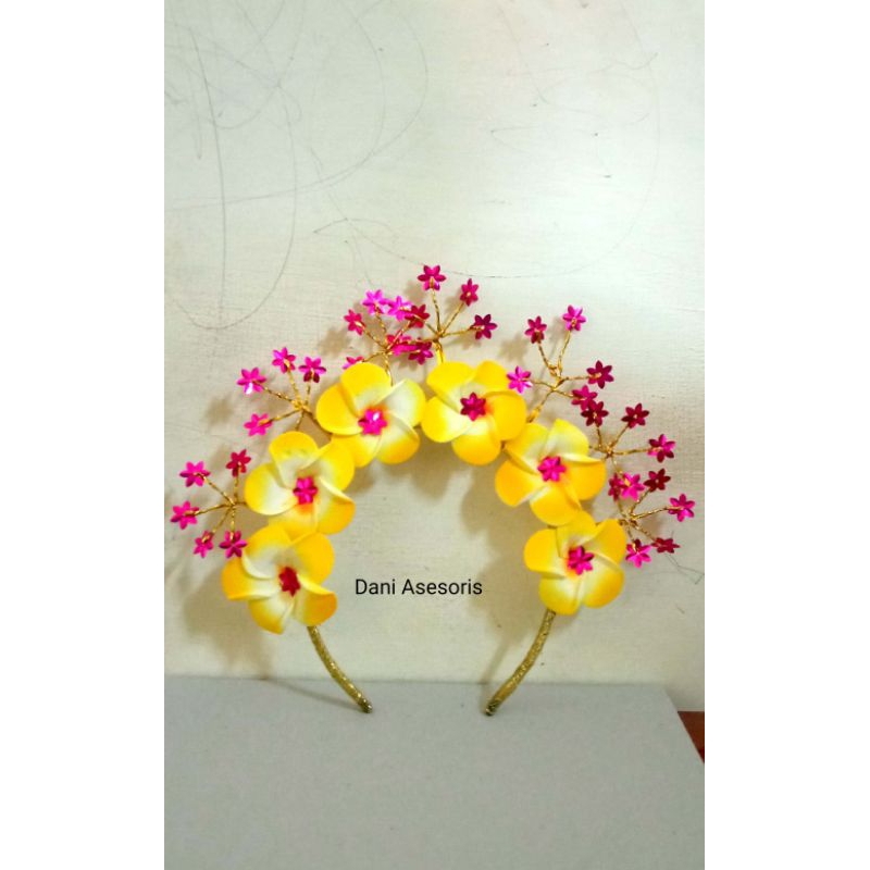 Jual Bando bunga kamboja kuning / Sangat cocok untuk di pakai anak ...