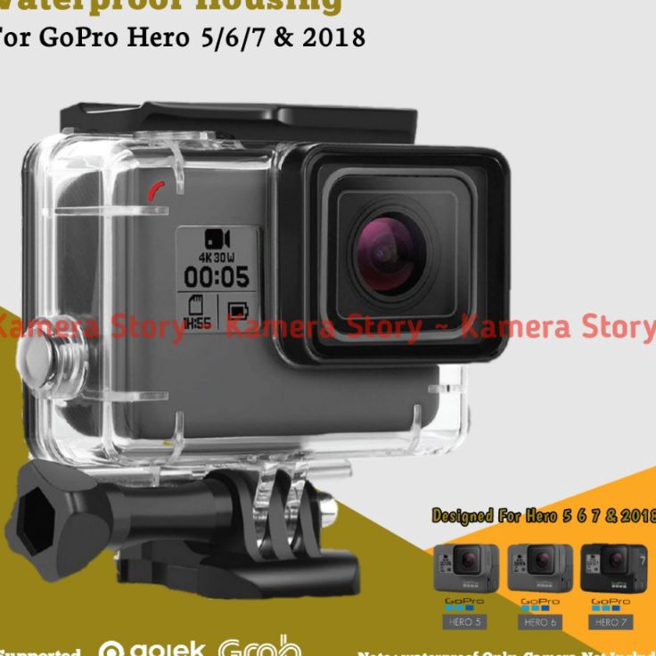 Jual Waterproof case Underwater housing casing Gopro hero 5 hero 6 hero 7 black | Shopee Indonesia