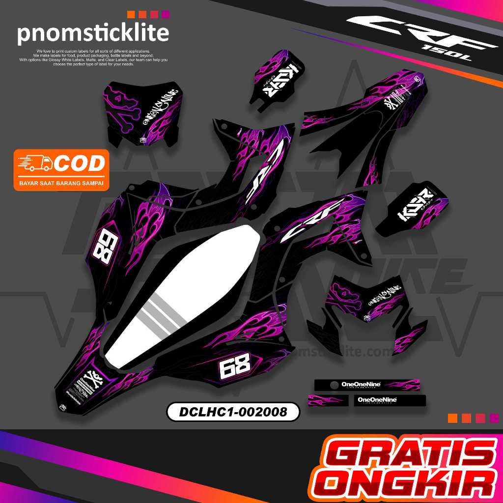 Jual Decal CRF Fullbody Sticker Crf Decal Honda Crf 150L Decal Crf Full ...