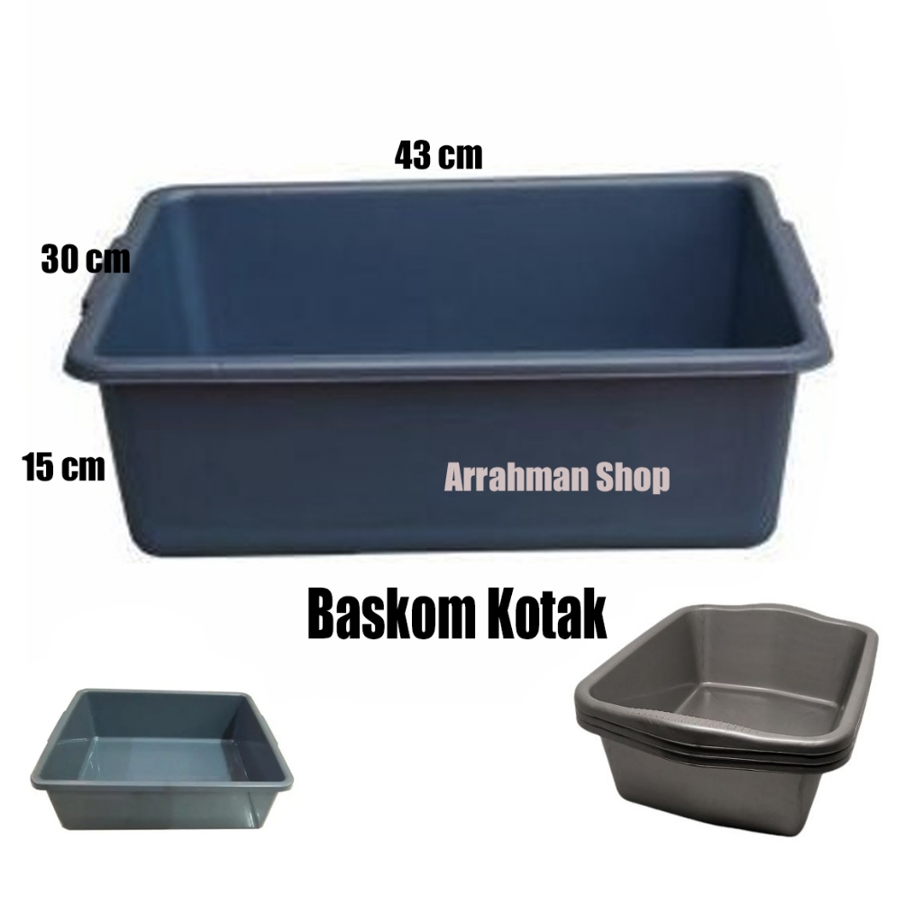 Jual Baskom Kotak Besar baskom serbaguna baskom plastik abu - bok ...