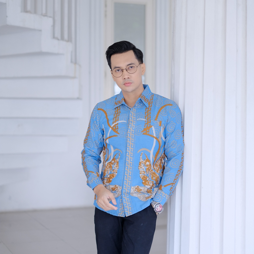 Jual BATIK PRIA MODERN SLIMFIT REGULER ATASAN KEMEJA HEM PRIA BAJU ...
