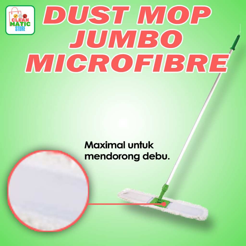 Jual Clean Matic - Dust Mop Jumbo 60 cm Microfiber ( PENDORONG DEBU ...