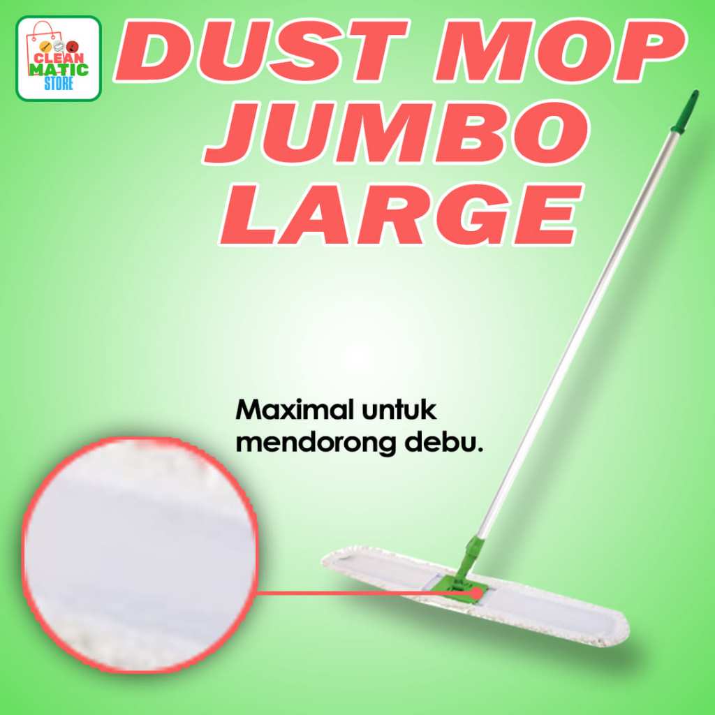 Jual Clean Matic - Dust Mop Jumbo Large 80 cm ( PENDORONG DEBU UNTUK ...