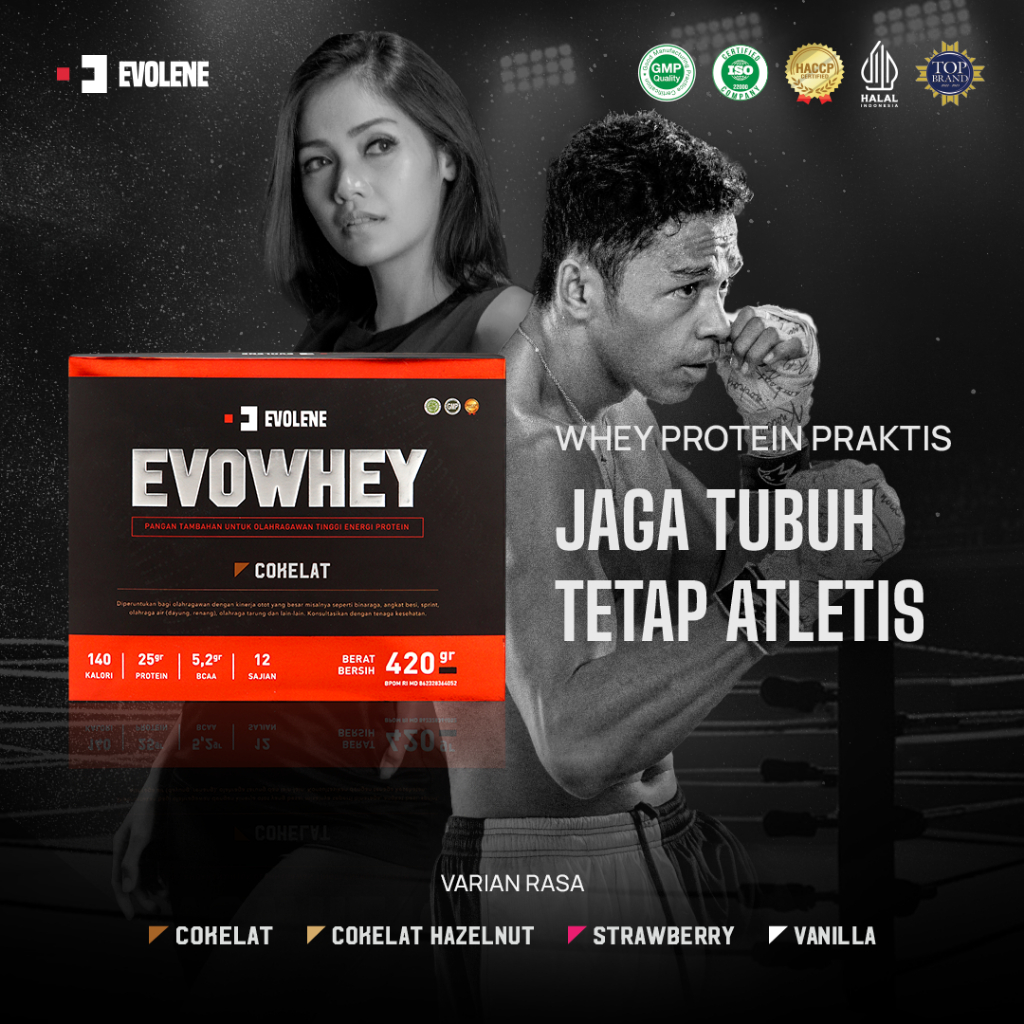 Jual Evowhey Hazelnut 12s - Suplemen fitness pembentuk Otot SUSU ...