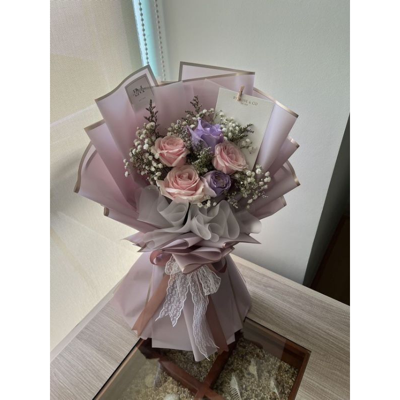 Jual Buket Bunga Pink rose | Shopee Indonesia