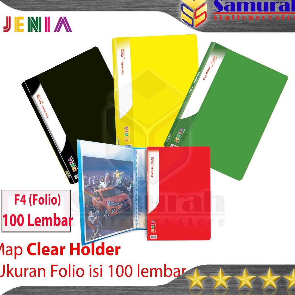 Jual Trendy Map Clear Holder 1 Pocket Polos Folio Jenia Album Plastik ...