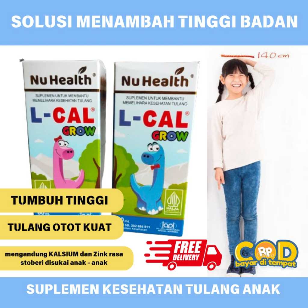 Jual L Cal Grow Sirup Peninggi Badan Anak Usia 1 sampai 12 tahun ...