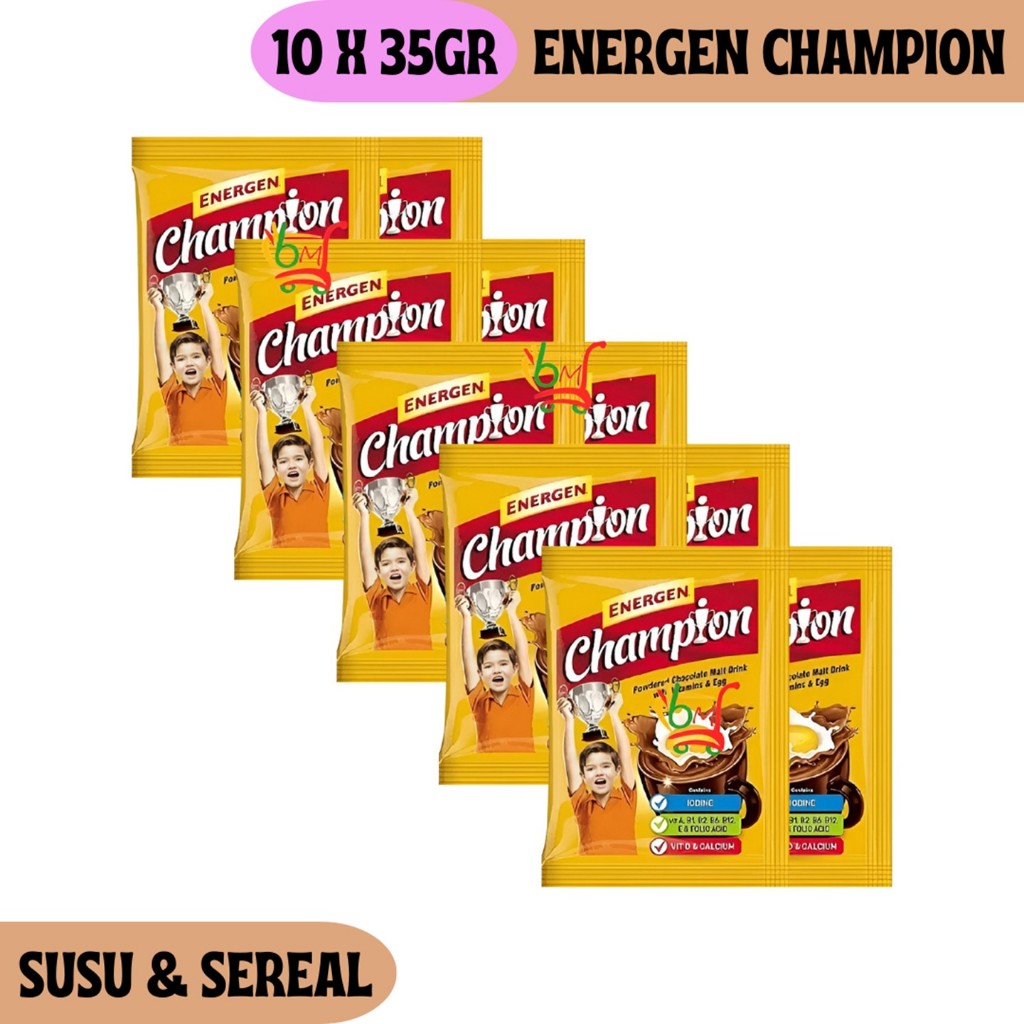Jual Energen Champion Susu Cokelat 4in1 Kemasan Renceng | Shopee Indonesia