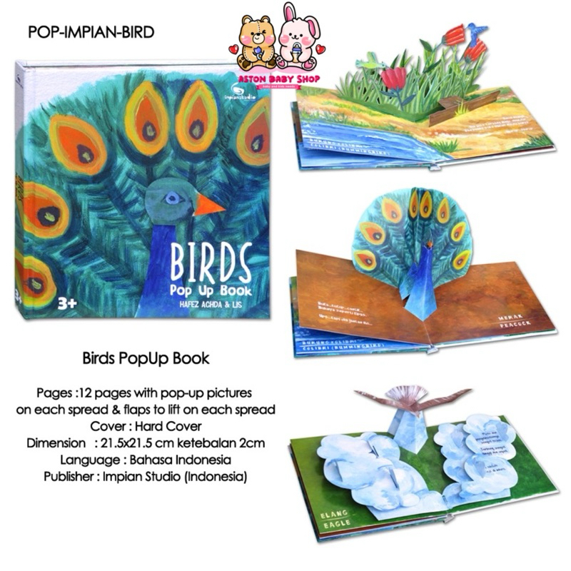 Jual Impian Studio Pop Up Book Birds / Buku Bacaan anak /Buku Cerita ...