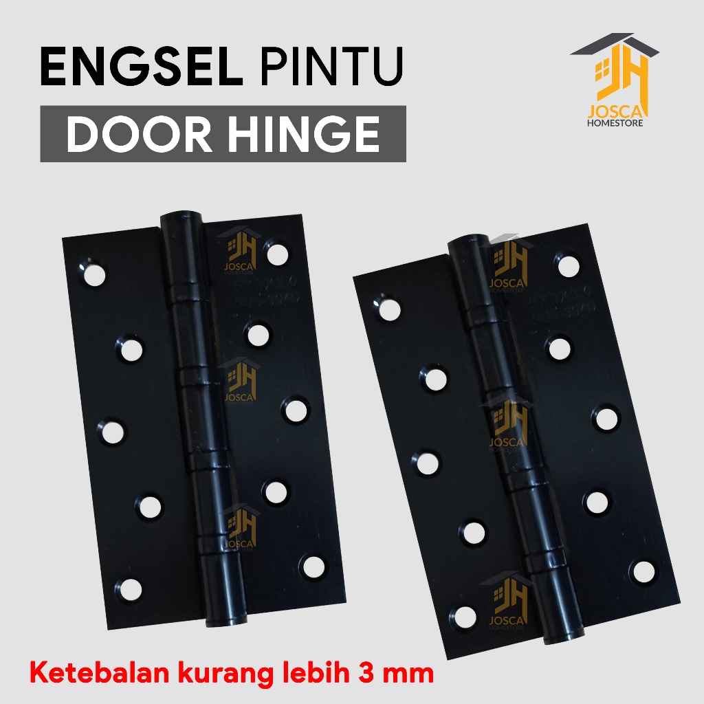 Jual Engsel Pintu Engsel Jendela 4" inch dan 5" inch Hitam TEBAL ...