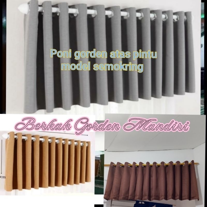 Jual Gorden Poni Atas Pintu model' semokring hordeng blackout tebal ...