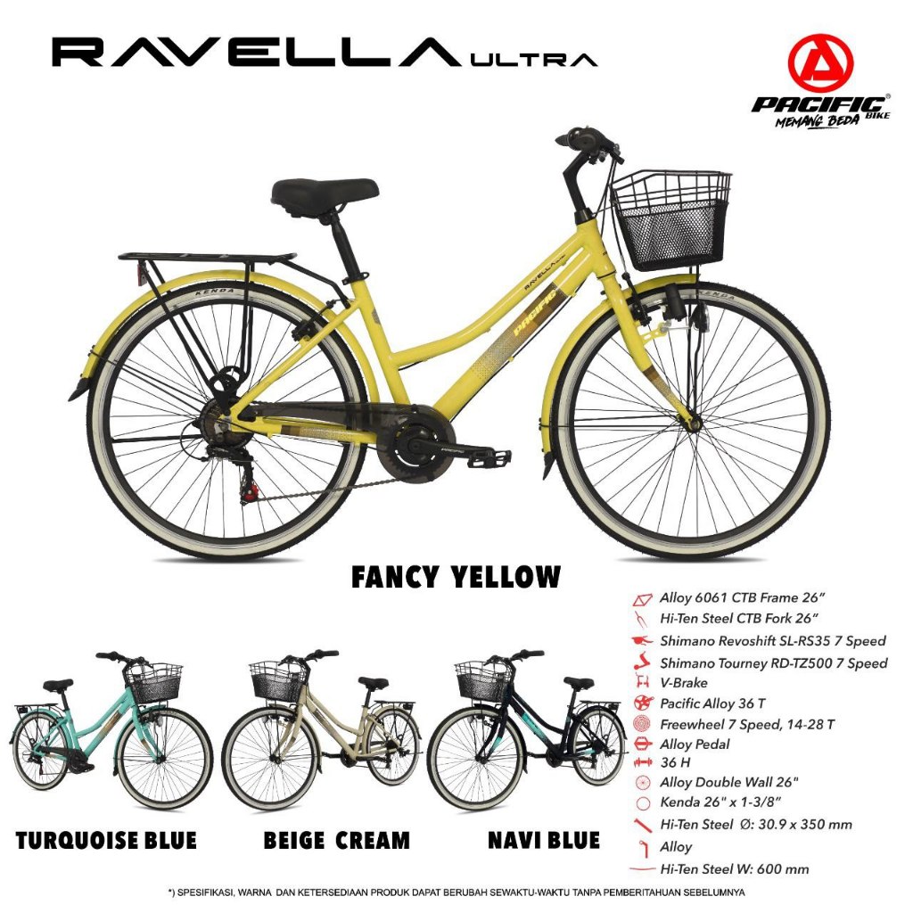 Jual SEPEDA CEWEK CTB 26 INCH PACIFIC RAVELLA ULTRA | Shopee Indonesia