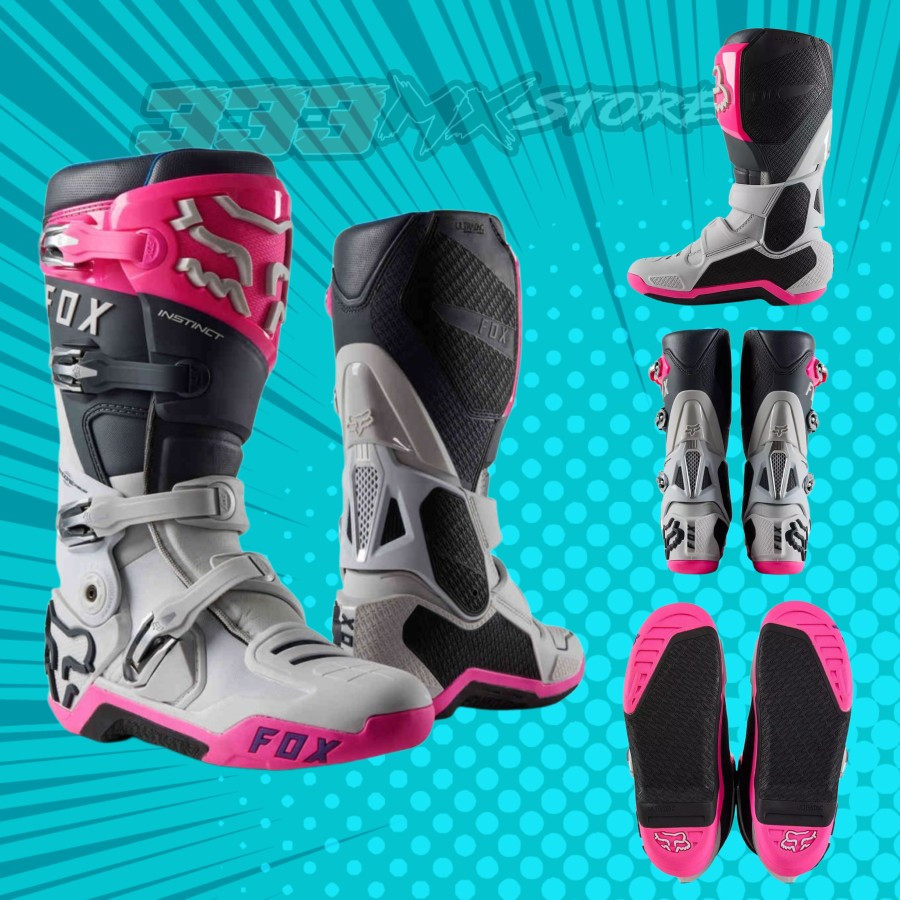 Jual Boots Fox Instinct Grey Pink Sepatu Boots FOX Instinct Cross Trail ...