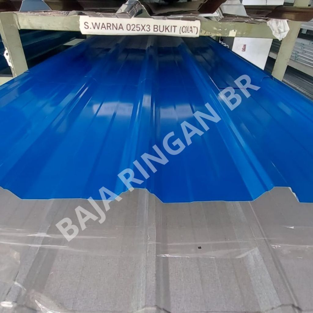Jual ATAP GALVALUME SPANDECK WARNA BIRU BROMO | Shopee Indonesia