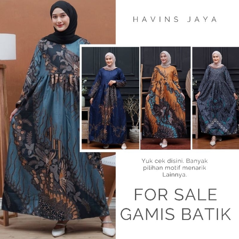 Jual PROMOO TOKO BARU BAJU GAMIS BATIK VIRAL MOTIF BATIK KOMBINASI ...