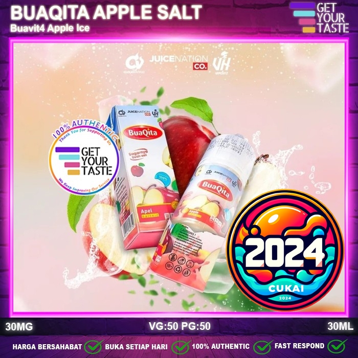 Jual Liquid BuaQita Apple Salt Nic 30ML Saltnic by Juicenation x CV x ...