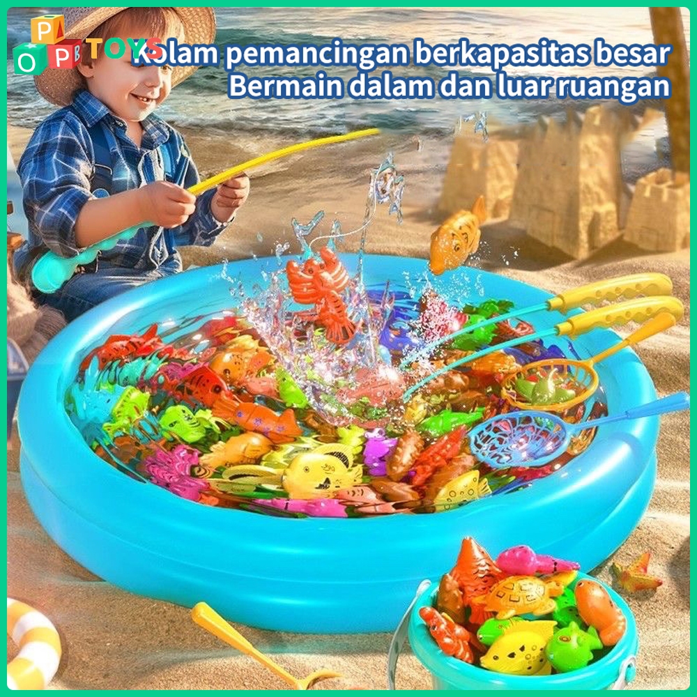 Jual POPTOYS COD Mainan Anak Pancing Magnet Dengan Kolam Pancingan ...