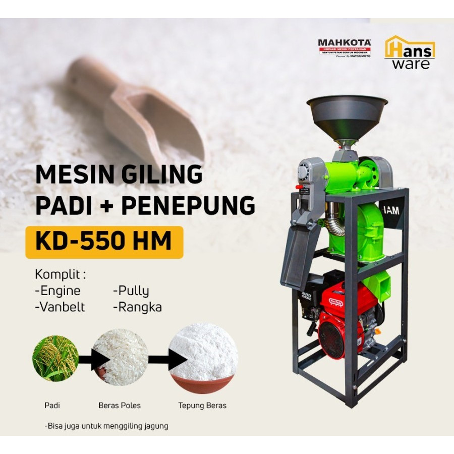 Jual Mesin Giling Padi dan Penepung KD 550 HM MAHKOTA SERBAGUNA | Shopee Indonesia