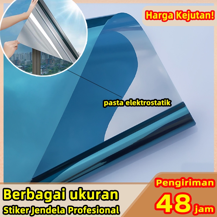 Jual [400x60cm]kaca stiker cermin tempel kaca film bening kaca film one ...