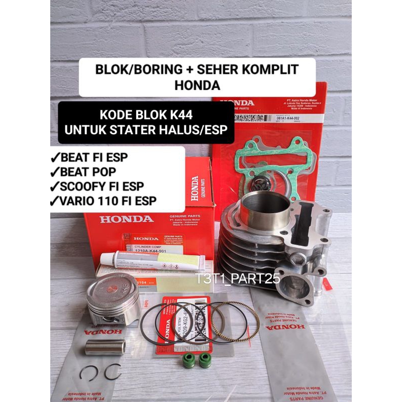 Jual Blok + seher isi komplit (K44) beat fi esp/beat pop/scoofi fi esp/Vario 110 fi esp (stater ...
