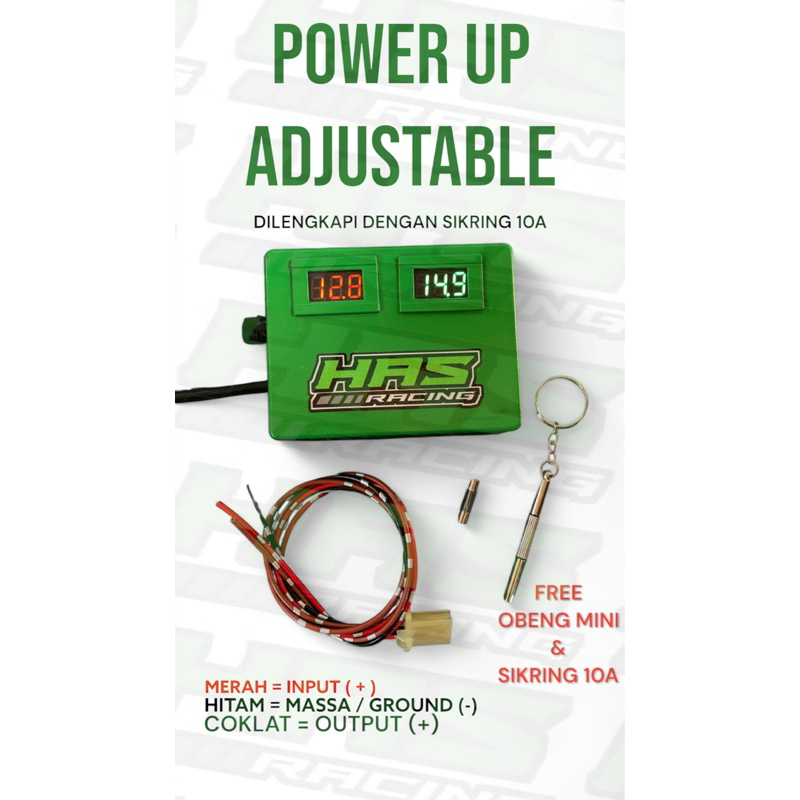 Jual POWER UP AKI STABILIZER CDI ECU ADJUSTABLE VOLTASE | Shopee Indonesia
