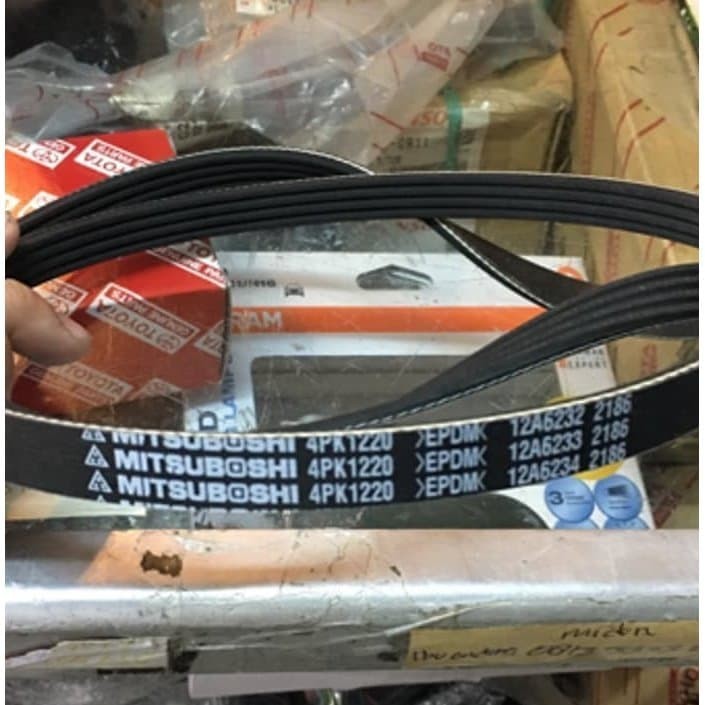 Jual promo Fan belt Yaris 4PK1220 MITSUBOSHI Tali kipas Vios New 4PK ...