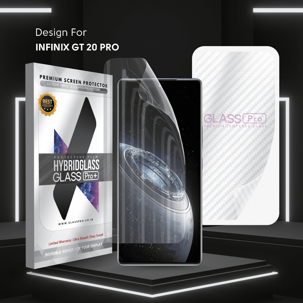 Jual Hybrid Glass Premium Anti Gores Hydrogel Infinix GT 20 Pro Full Cover Screen Protector ...