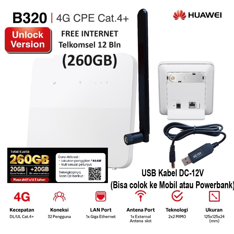 Jual Router Huawei 4G LTE B320 Wireless 4G CPE 5s 300Mbps penerus B312 | Shopee Indonesia