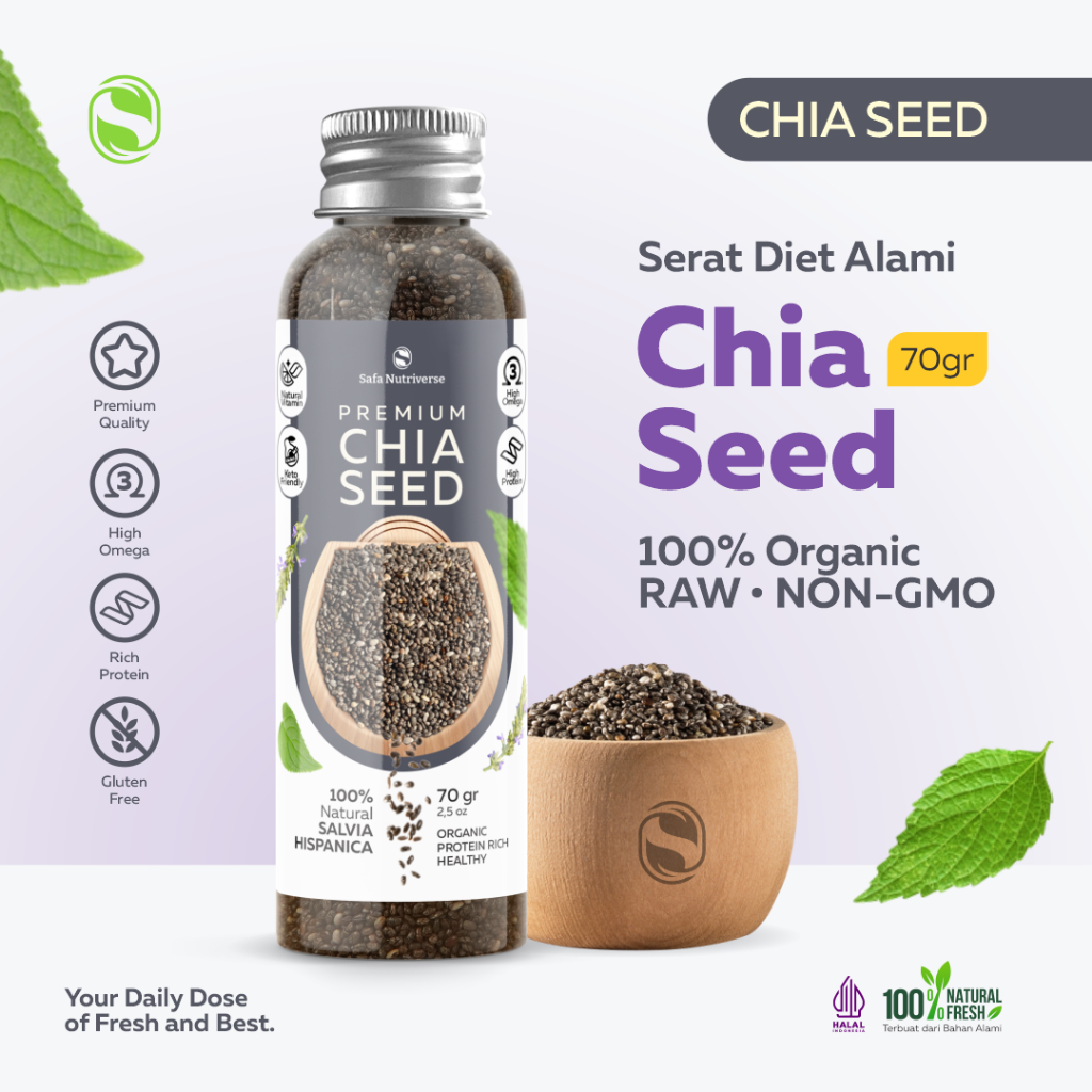 Jual Chia Seed - premium - organic - Diet & Detox - Black chia seeds ...