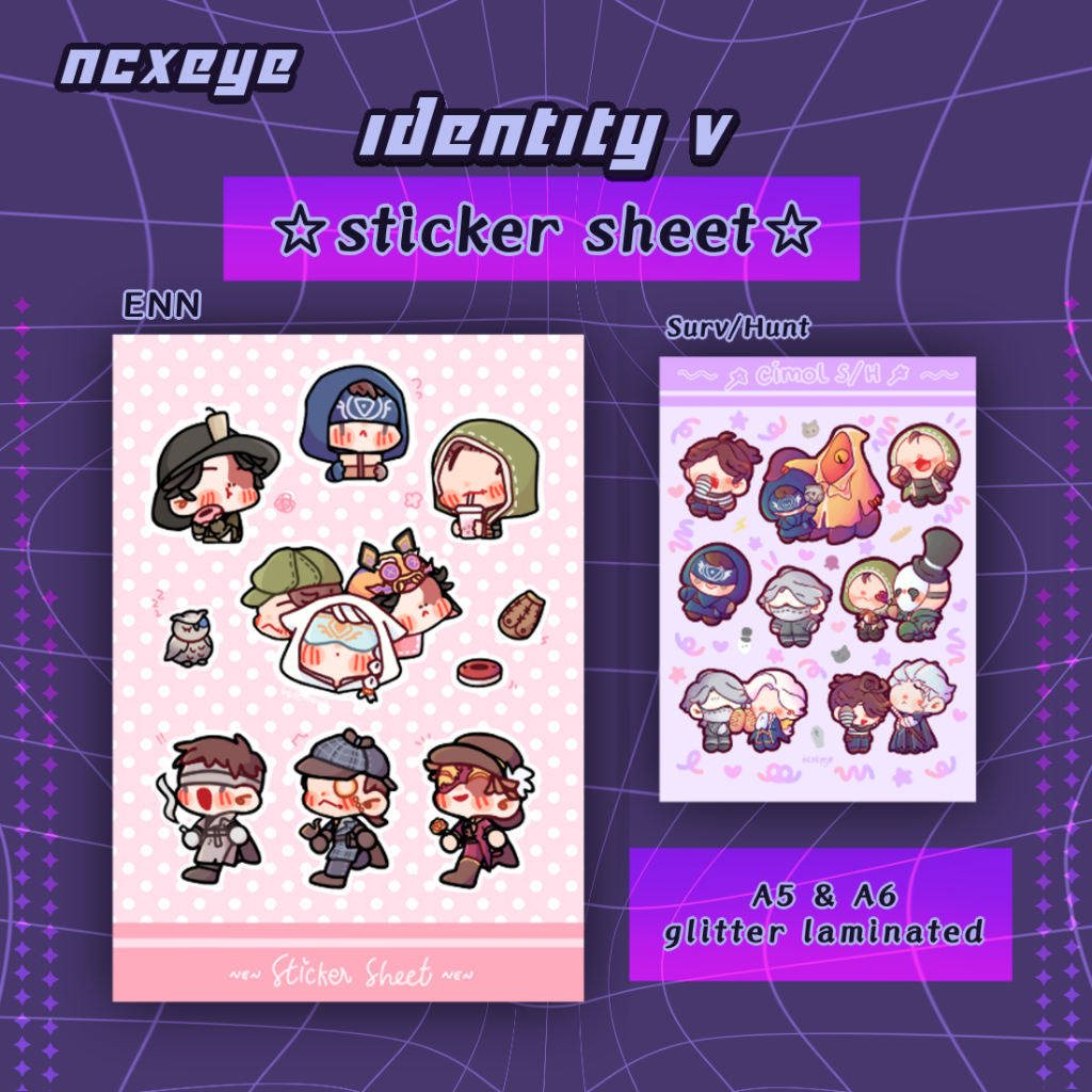 Jual Identity V Glitter Sticker Sheet | noeye1_ | Shopee Indonesia