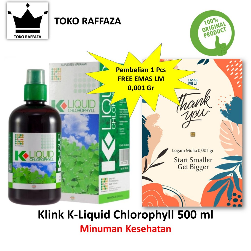 Jual Klink Klorofil K Liquid Chlorophyll Minuman Kesehatan 500 ml ...