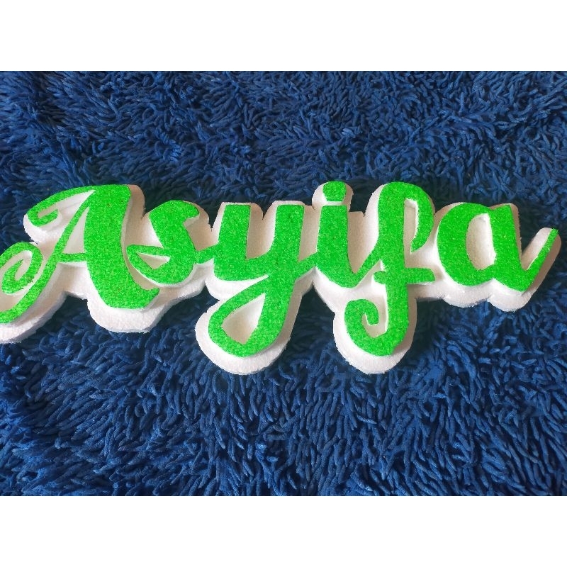 Jual Ukiran Nama Styrofoam tinggi 17cm | Shopee Indonesia