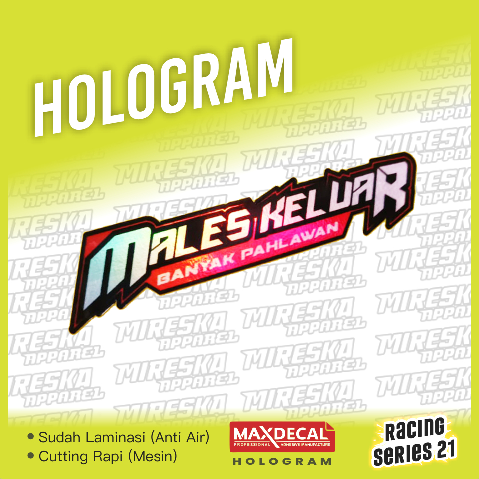 Jual Terbaru!! Stiker Viral Hologram Terlaris RACING Series 21 ...