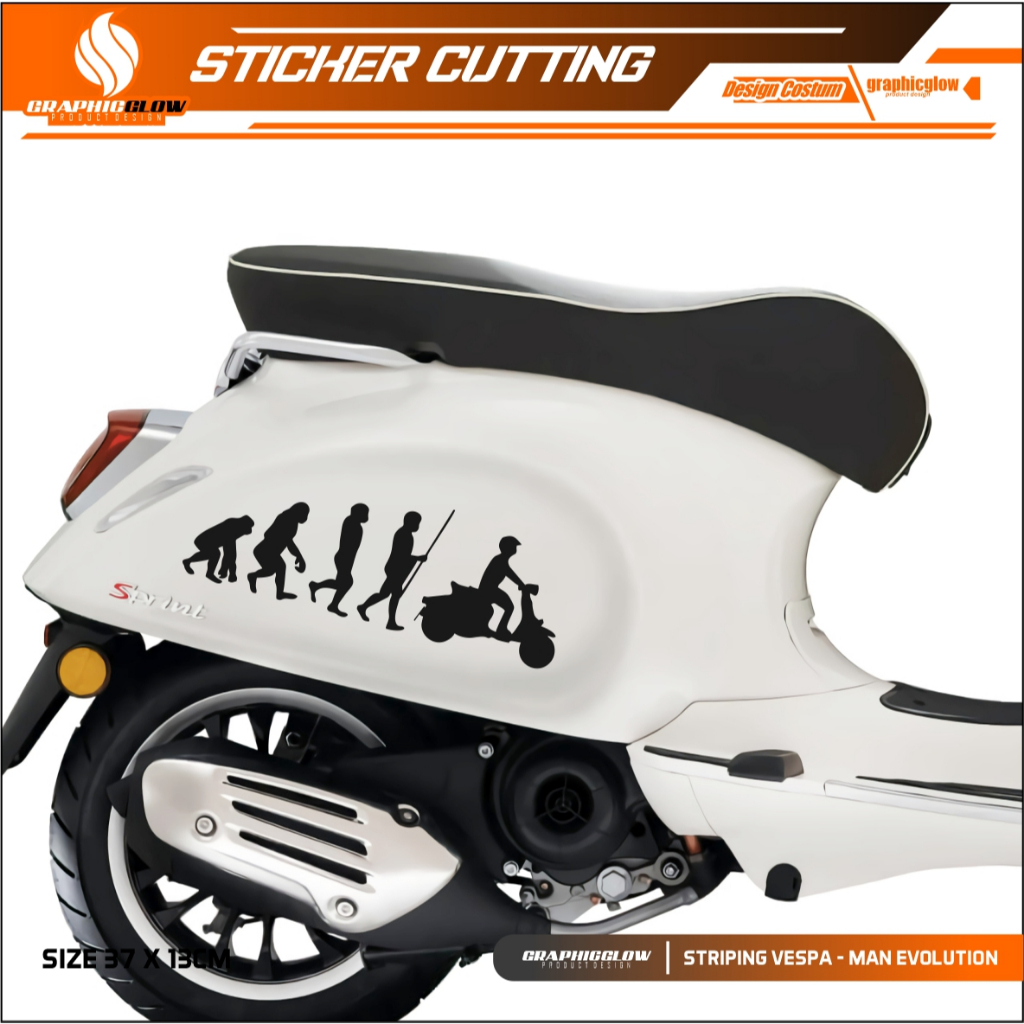 Jual STICKER STICKER CUTTING MOTOR VESPA SCOOPY VESPA MAN EVOLUTION ...