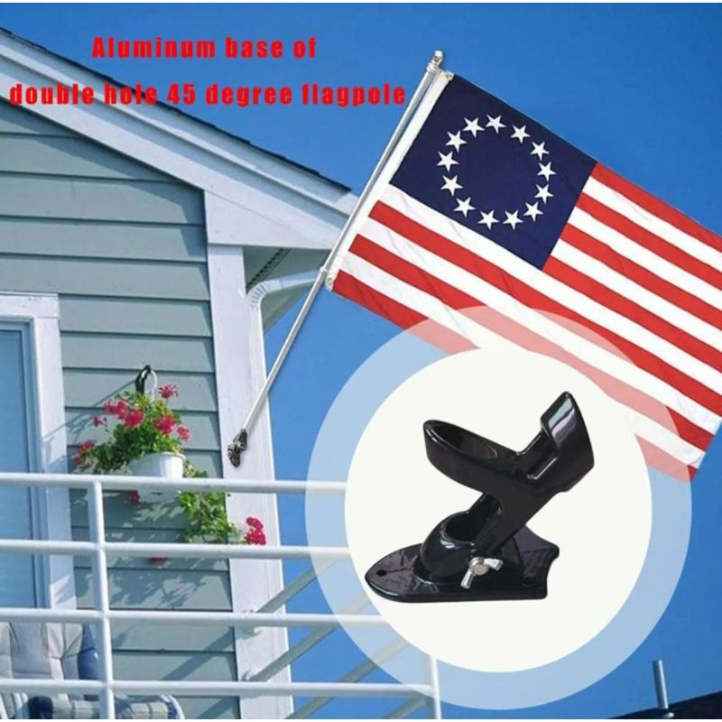 Jual Set 1.8M Tiang Bendera Dinding Baja Tahan Karat + Flagpole Bracket ...