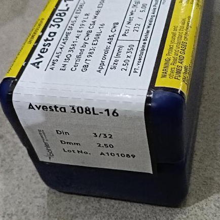 Jual Kawat Las E308L-16 2,5mm 3,2mm BOHLER Avesta 308L 2.5mm 3.2mm ...