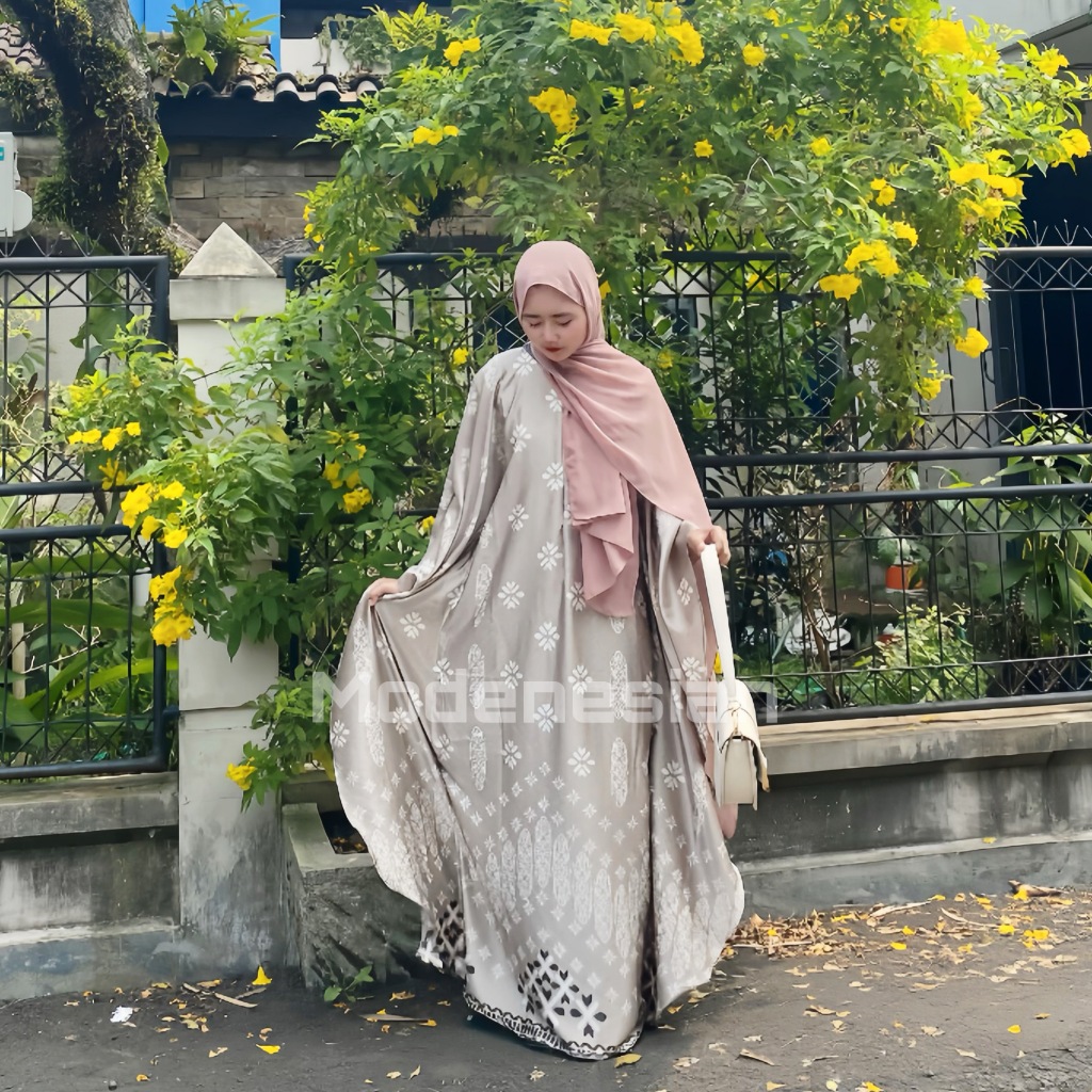 Jual Kaftan Gradasi Aesthetic Viral Armany Silk Premium Baju Kalong ...