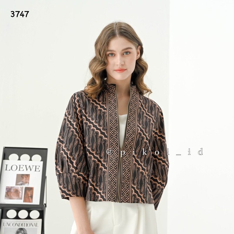 Jual Bomber jaket Batik modern cewek murah / batik kantor wanita ...