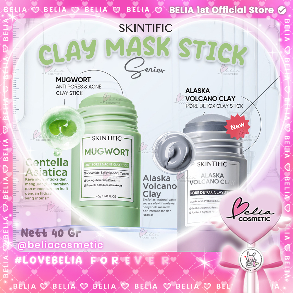 Jual BELIA SKINTIFIC Clay Mask Stik Series | Mugwort Clay Mask Stik ...
