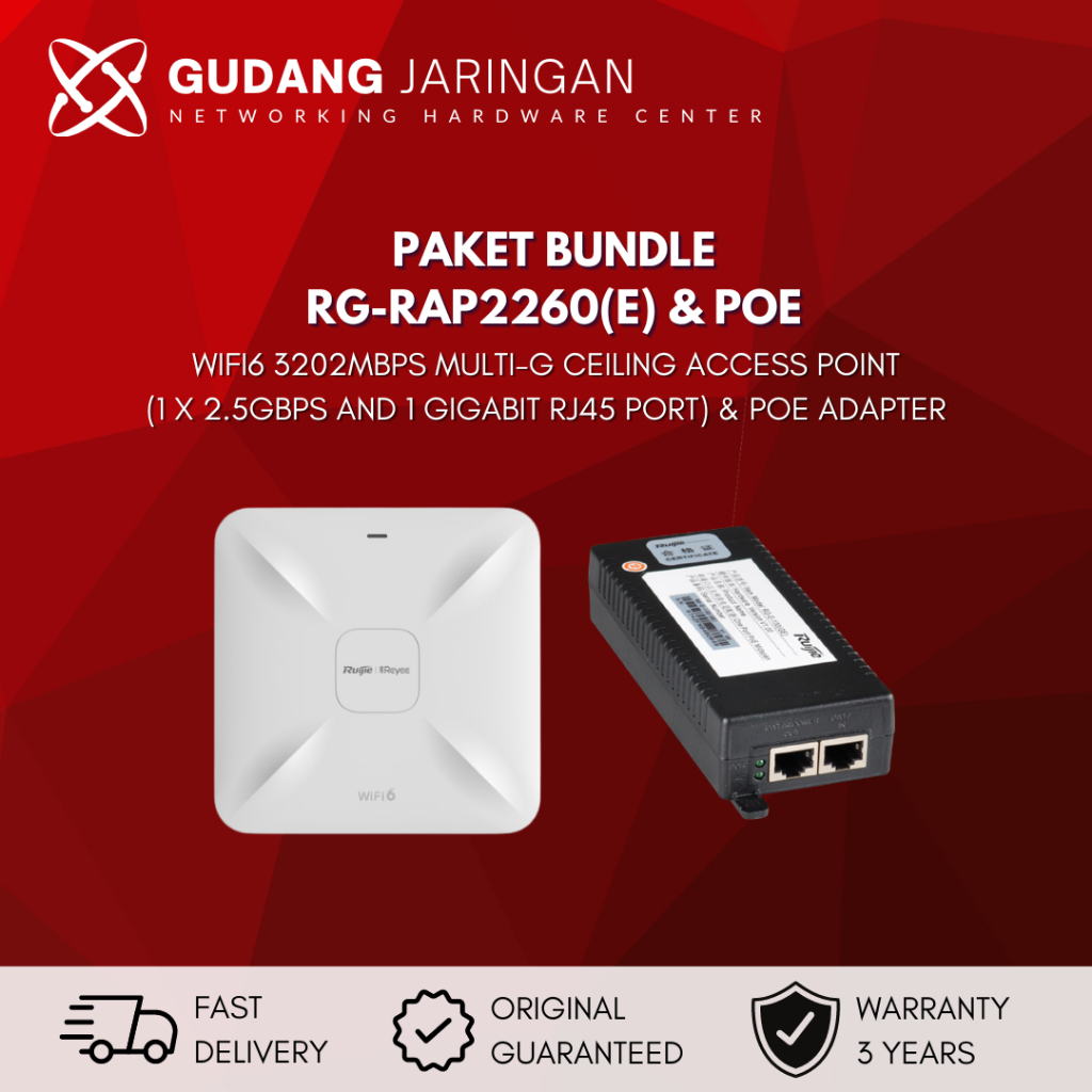 Jual RG-RAP2260E RUIJIE WIFI6 INDOOR ACCESS POINT | Shopee Indonesia