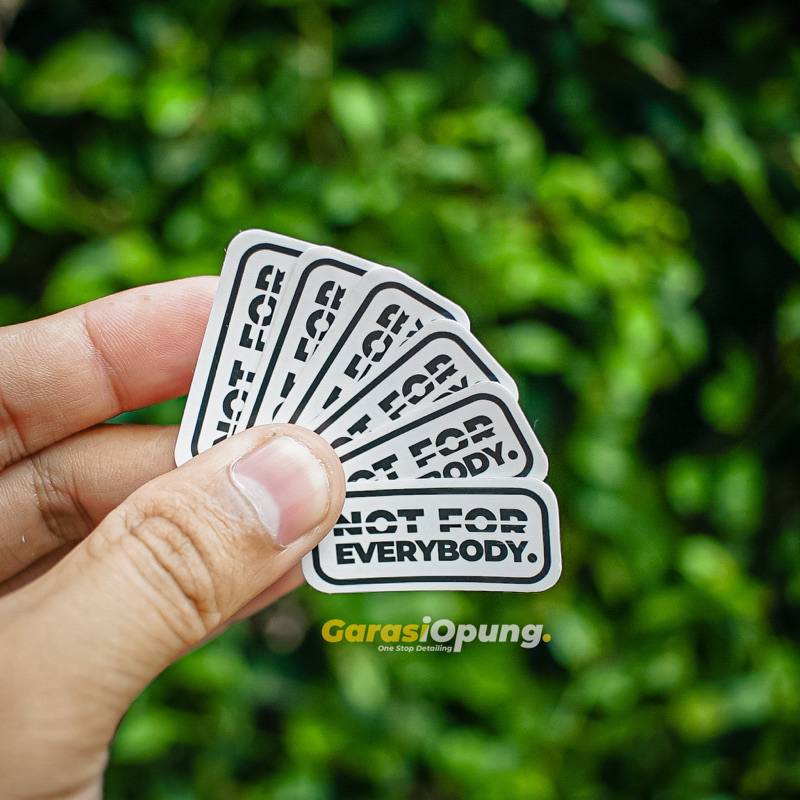 Jual Not for Everybody | Stiker Transparant | Shopee Indonesia
