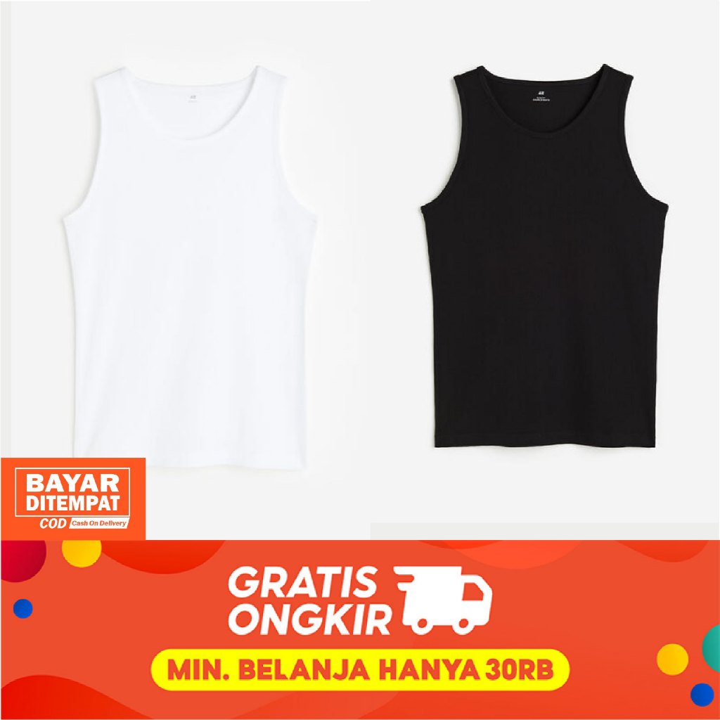 Jual KAOS SINGLET PRIA POLOS / KAOS LEKBONG POLOS / KAOS TANKTOP PRIA ...