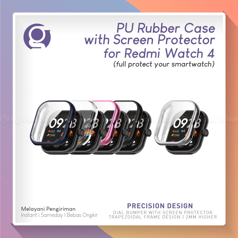 Jual Rubber Case TPU for Redmi Watch 4 Soft Bumper Cover Screen ...