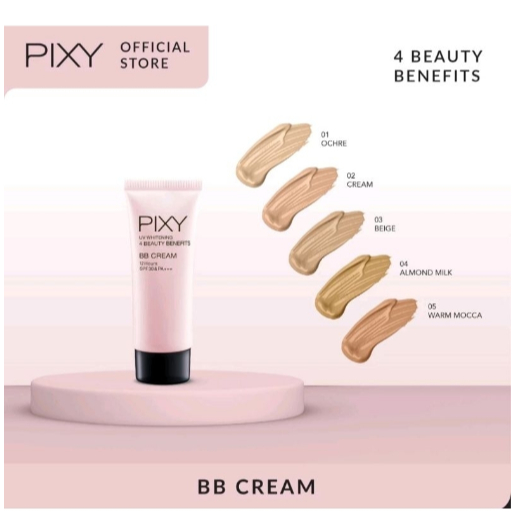 Jual PIXY BB Cream UV Whitening 4 Beauty Benefits 30 mL | Shopee Indonesia