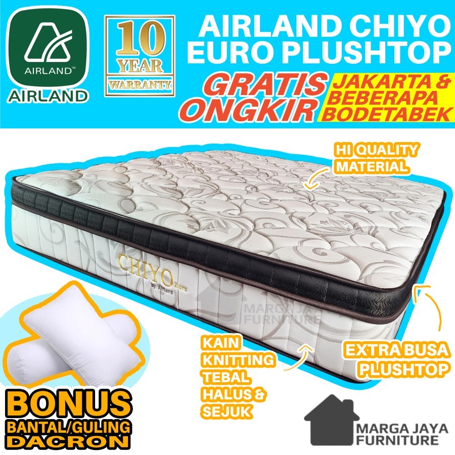 Jual Spring Bed AIRLAND CHIYO Euro Plushtop Kasur Busa Atas 120x200 ...