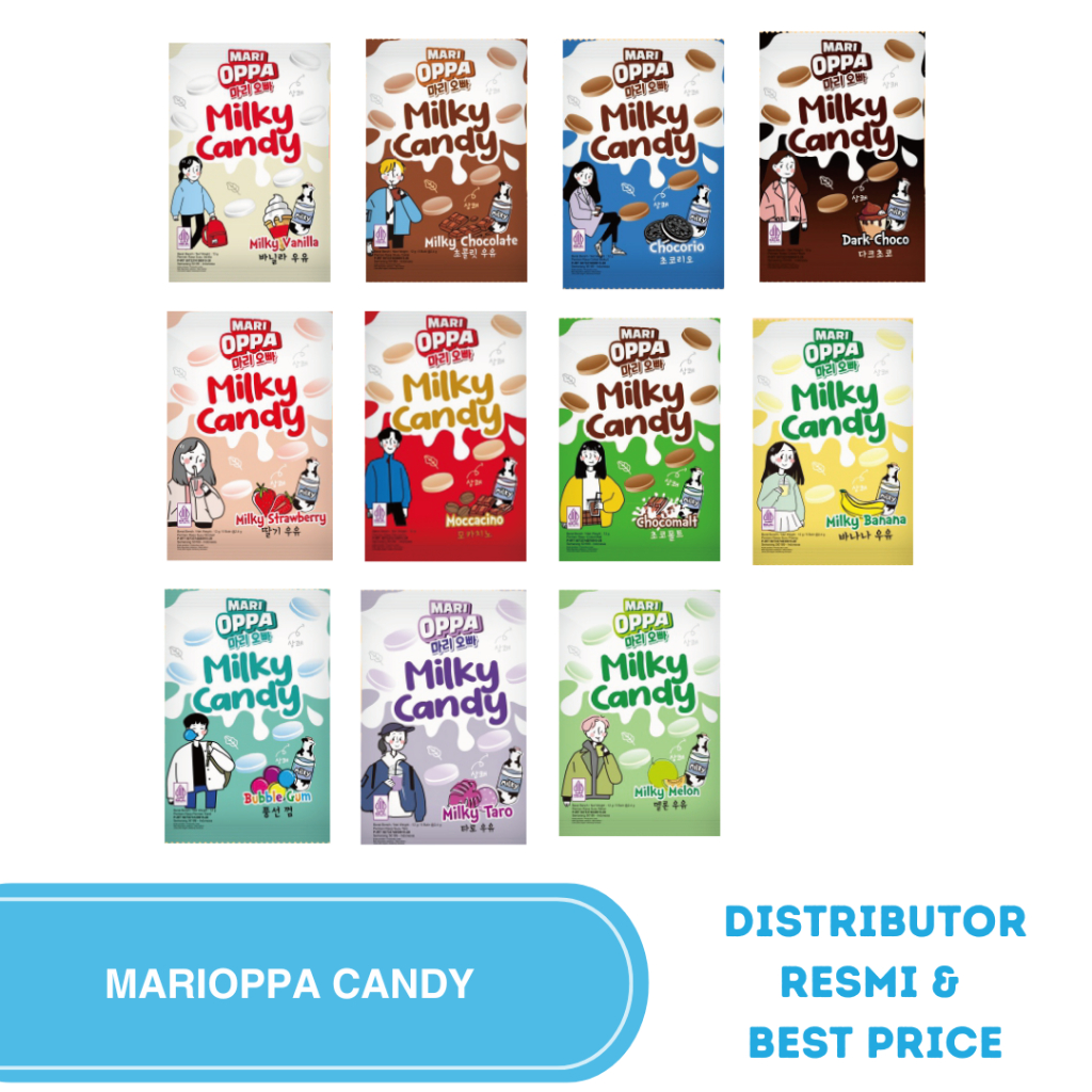 Jual MARIOPPA Candy Aneka Rasa Permen Rasa Susu Ala Korea Sachet All ...