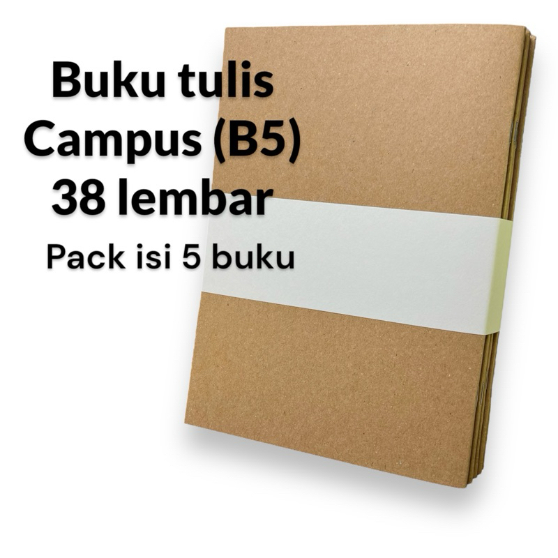Jual Buku Tulis Campus B5 catatan sekolah per pack isi 5 tidak perlu ...