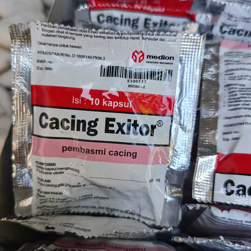 Jual OBAT CACING EXITOR 1 Sachet 10 Kapsul Obat Pembasmi Cacing Pada ...