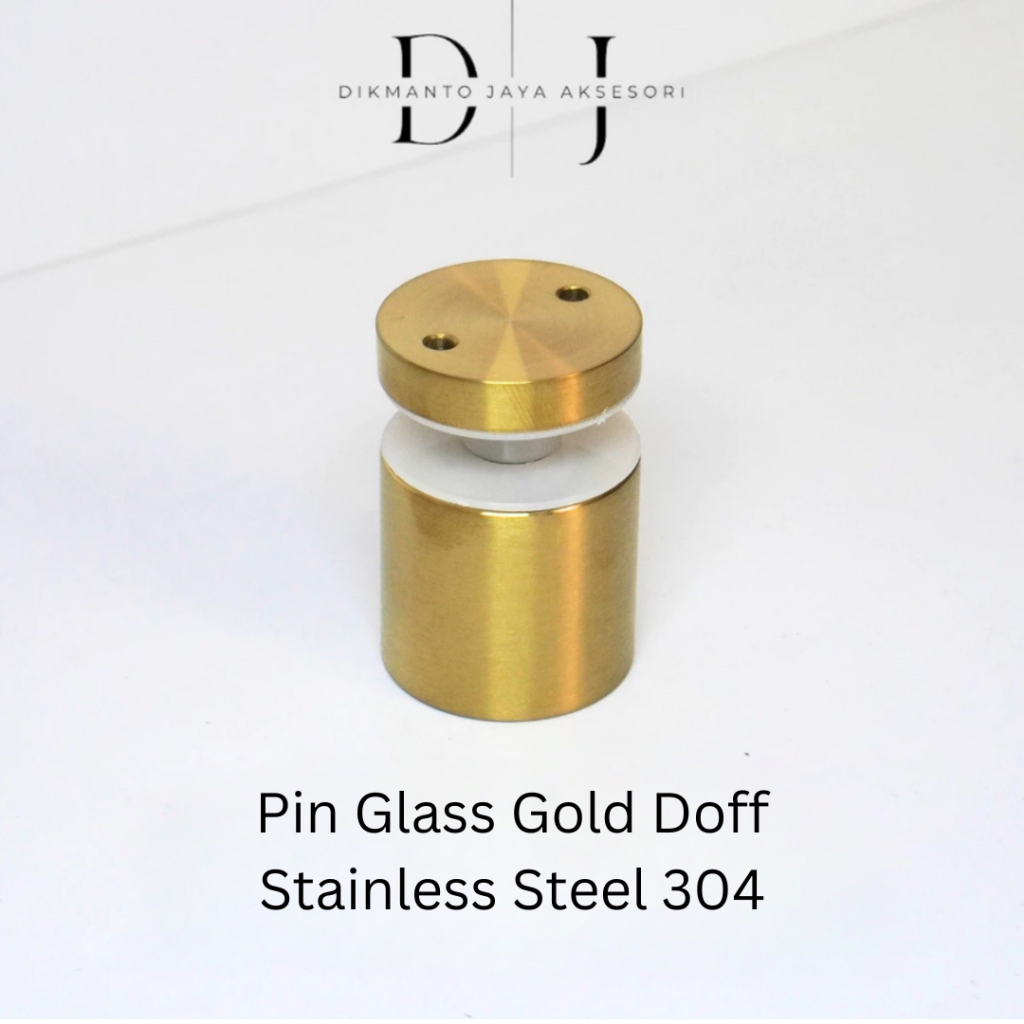 Jual KHACA - Pin / Standoff Glass SUS304 - Gold Doff | Shopee Indonesia