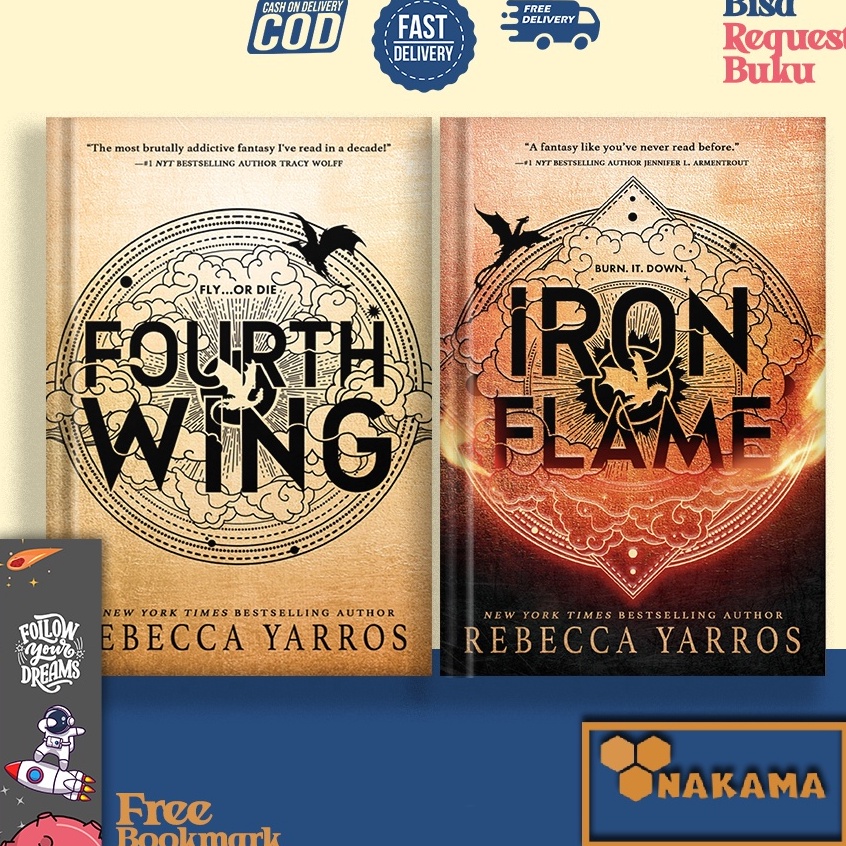 Jual KODE I24H Iron Flame Fourth Wing The Empyrean 2 book series by ...